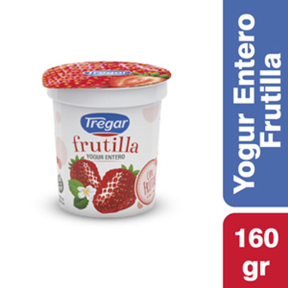 Yogur Tregar Entero conFrutas Frutilla x 160gr - alberdisa