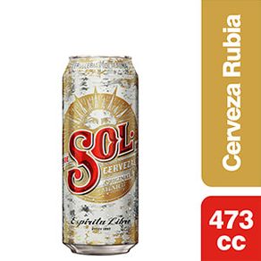 Cerveza Sol Lata x 473 Cc - alberdisa