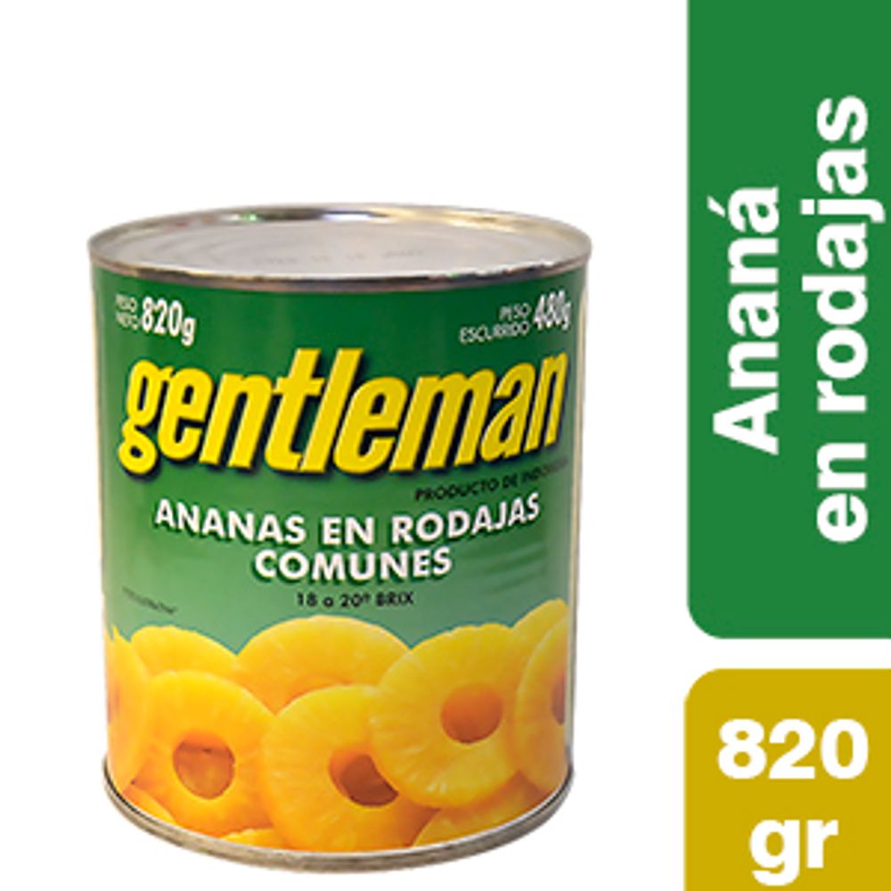 Anana Gentleman En Rodajas X 820 Gr Alberdisa