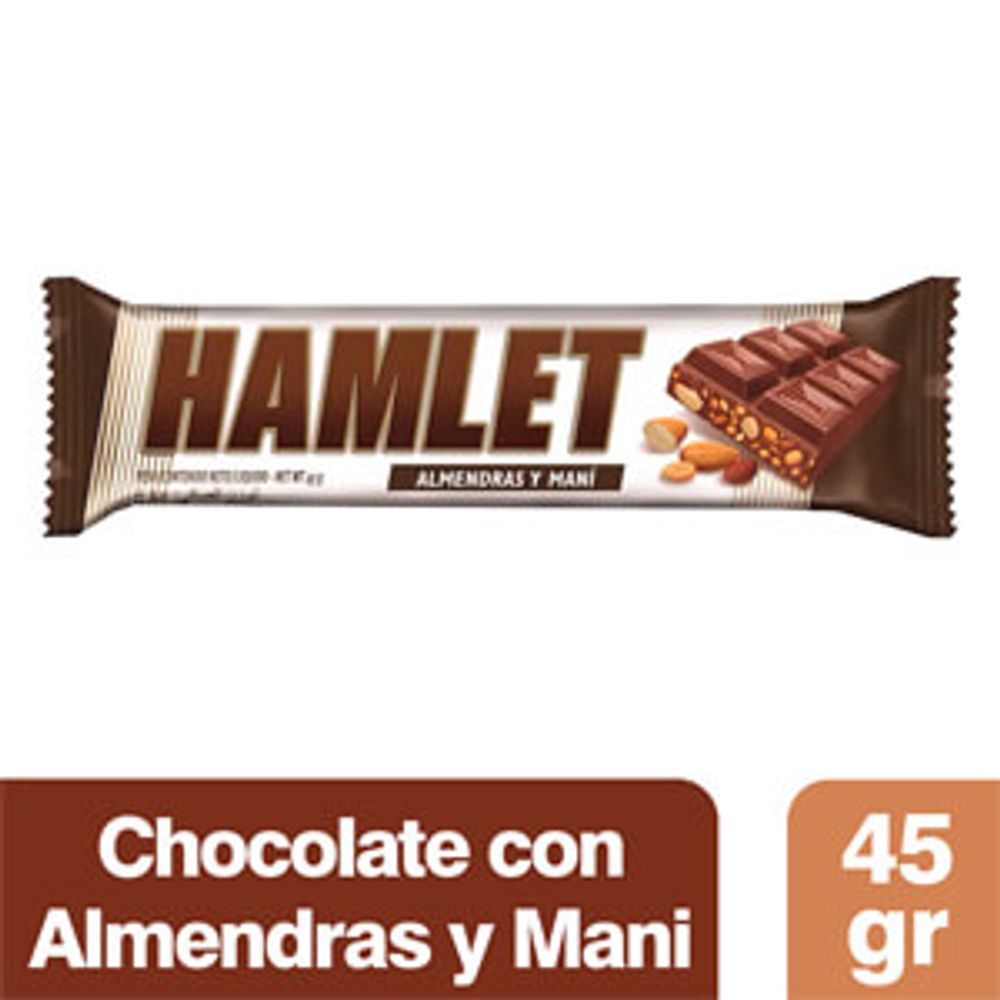 Chocolate Hamlet Almendra Y Mani x 45 G - alberdisa