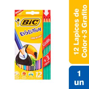 Lapiz Bic Color Evolution x 12un+4Lap Gr - alberdisa