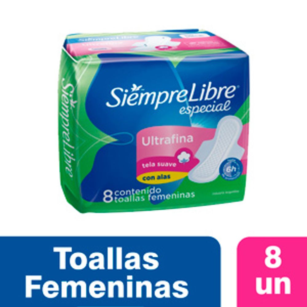 Toalla Siempre Especial Ultra Fina Suave con Alas x8un - alberdisa