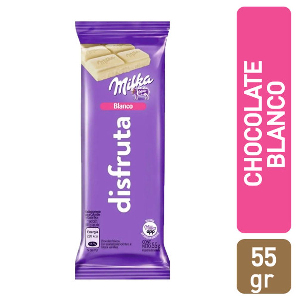 Chocolate Milka Blanco 55 gr - alberdisa