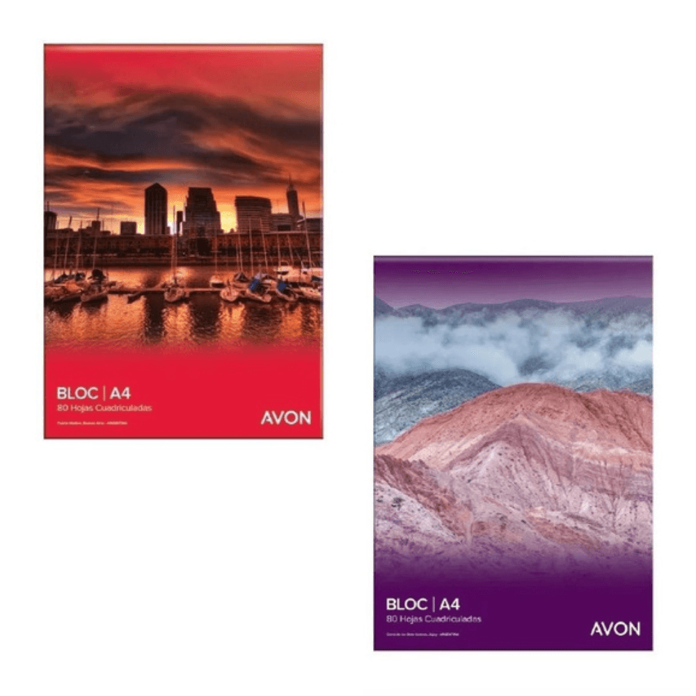 Block Avon A4 Perforado Cuadric. x 80 H - alberdisa