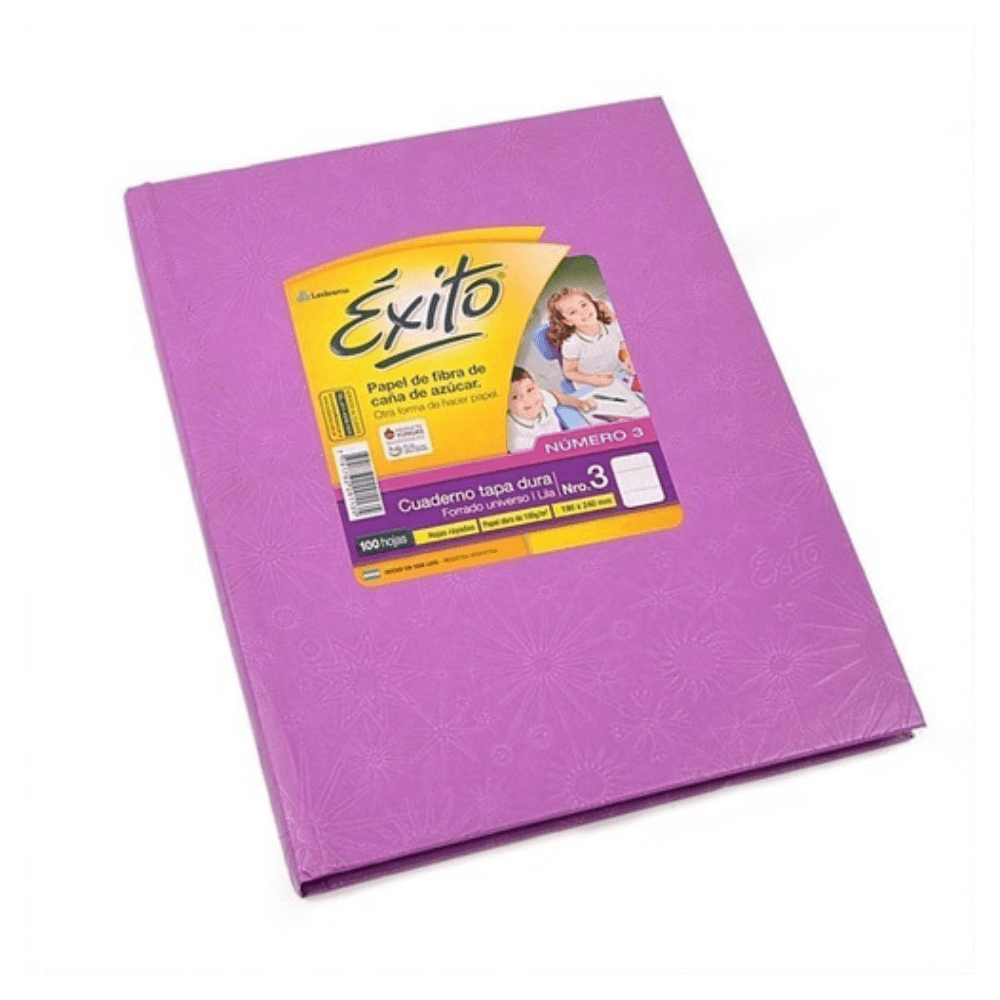 Cuaderno Exito T/dura N3 Lila Ray x100Hj - alberdisa