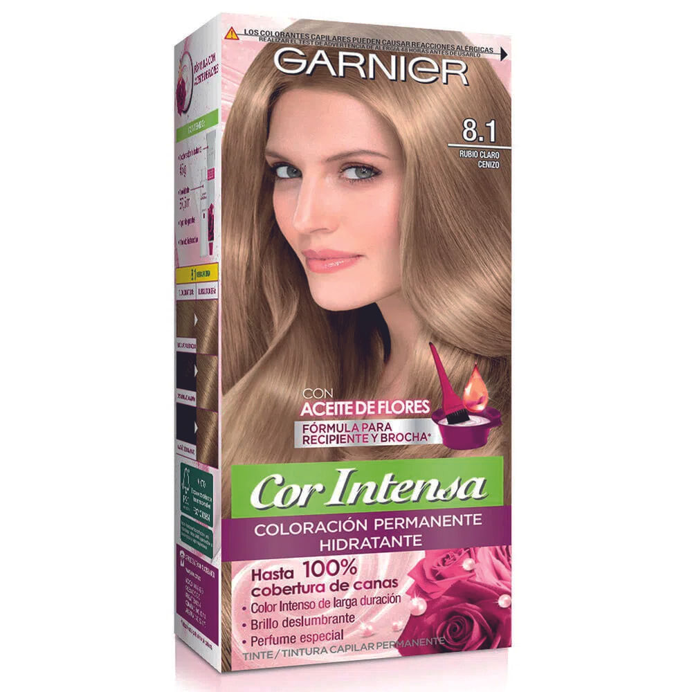 Tintura Garnier Cor Intensa N8.1 Rubio Claro Cenizo 1un - alberdisa