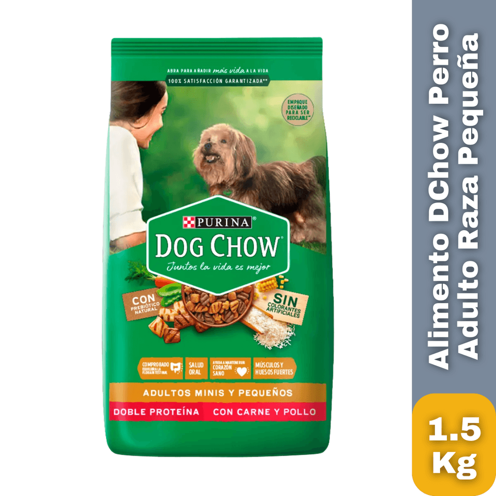 Alimento Dog Chow Perro Adulto Raza Pequeña 1,5kg - alberdisa
