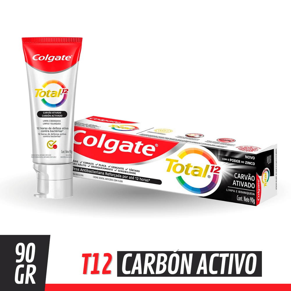 Crema Dental Colgate T12 Carbon Activo 90Gr - alberdisa