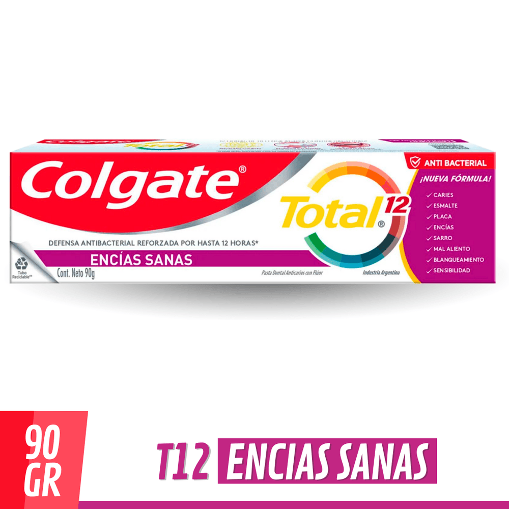 Crema Dental Colgate T12 Encias Sanas 90Gr - alberdisa