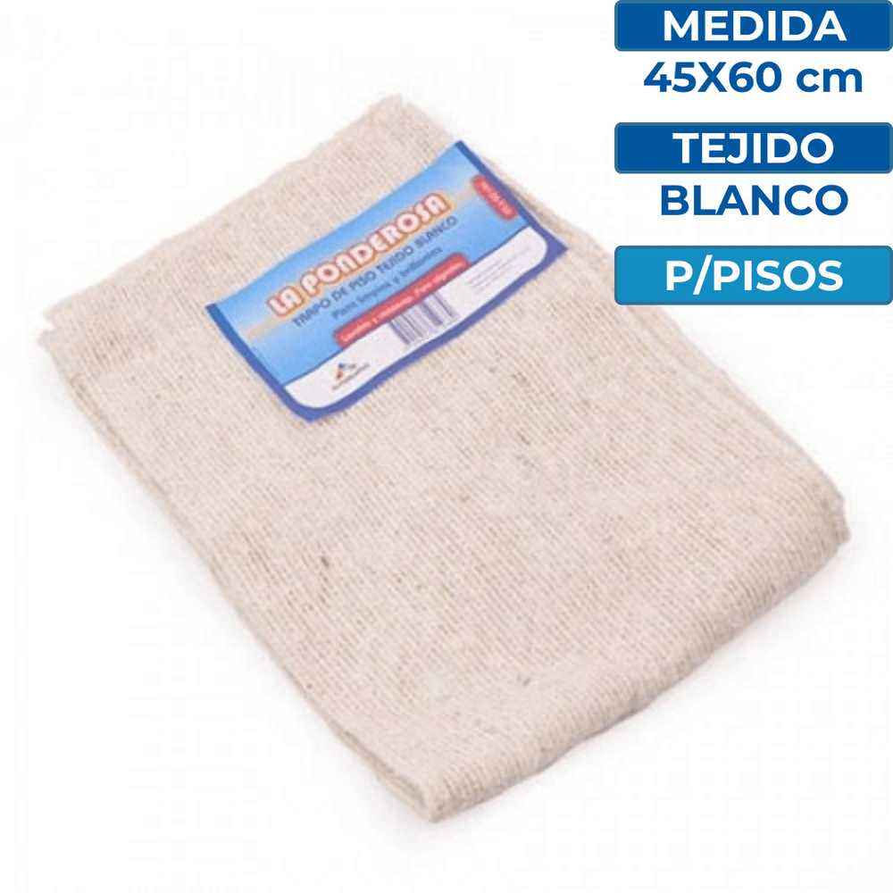 Trapo De Piso La Ponderosa Comp Bco 1Un - alberdisa