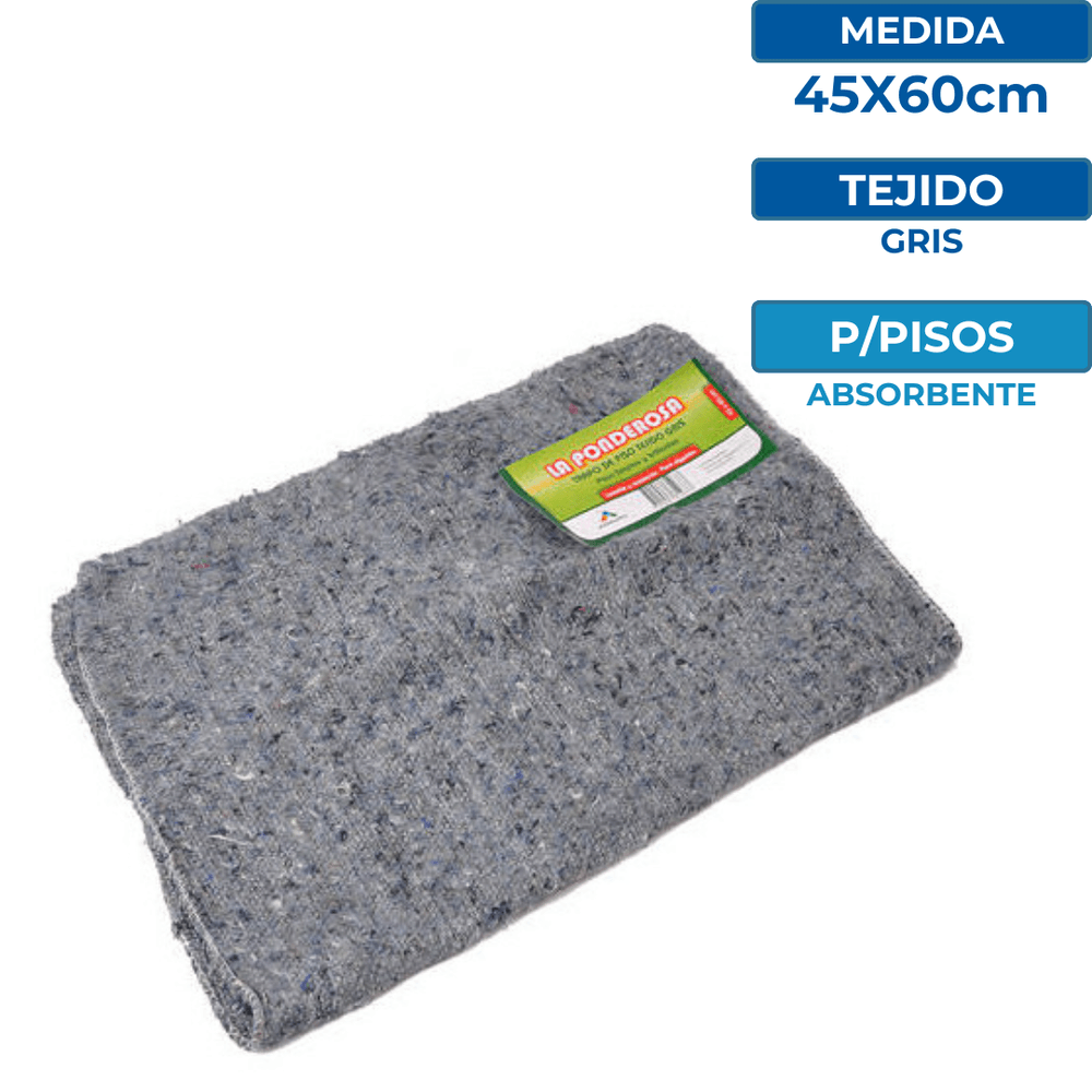 Trapo De Piso La Ponderosa Comp Gris 1Un - alberdisa