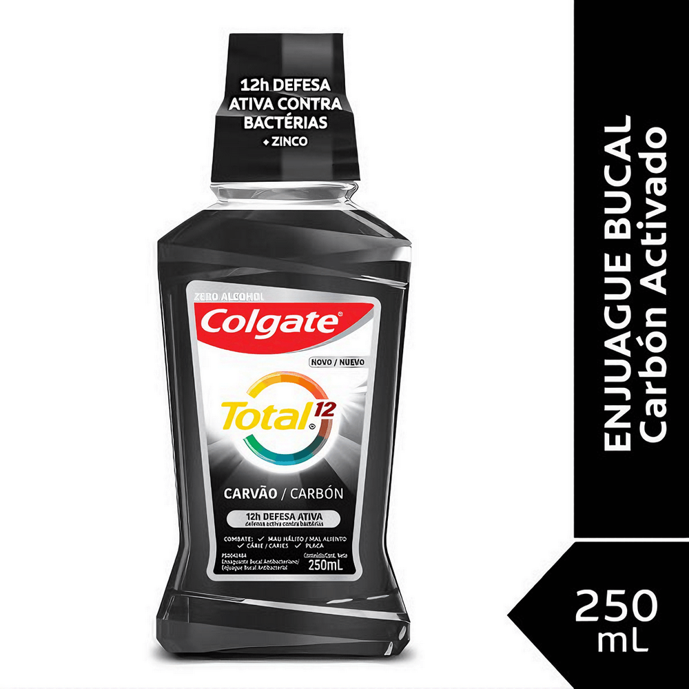 Enjuague Bucal Colgate T12 Carbon 250Ml - alberdisa