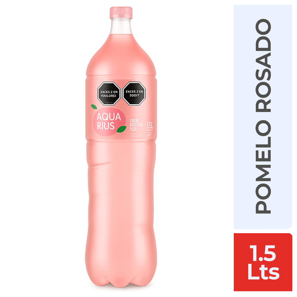 Agua Saborizada Aquarius Pomelo Rosado 1500 cc - alberdisa
